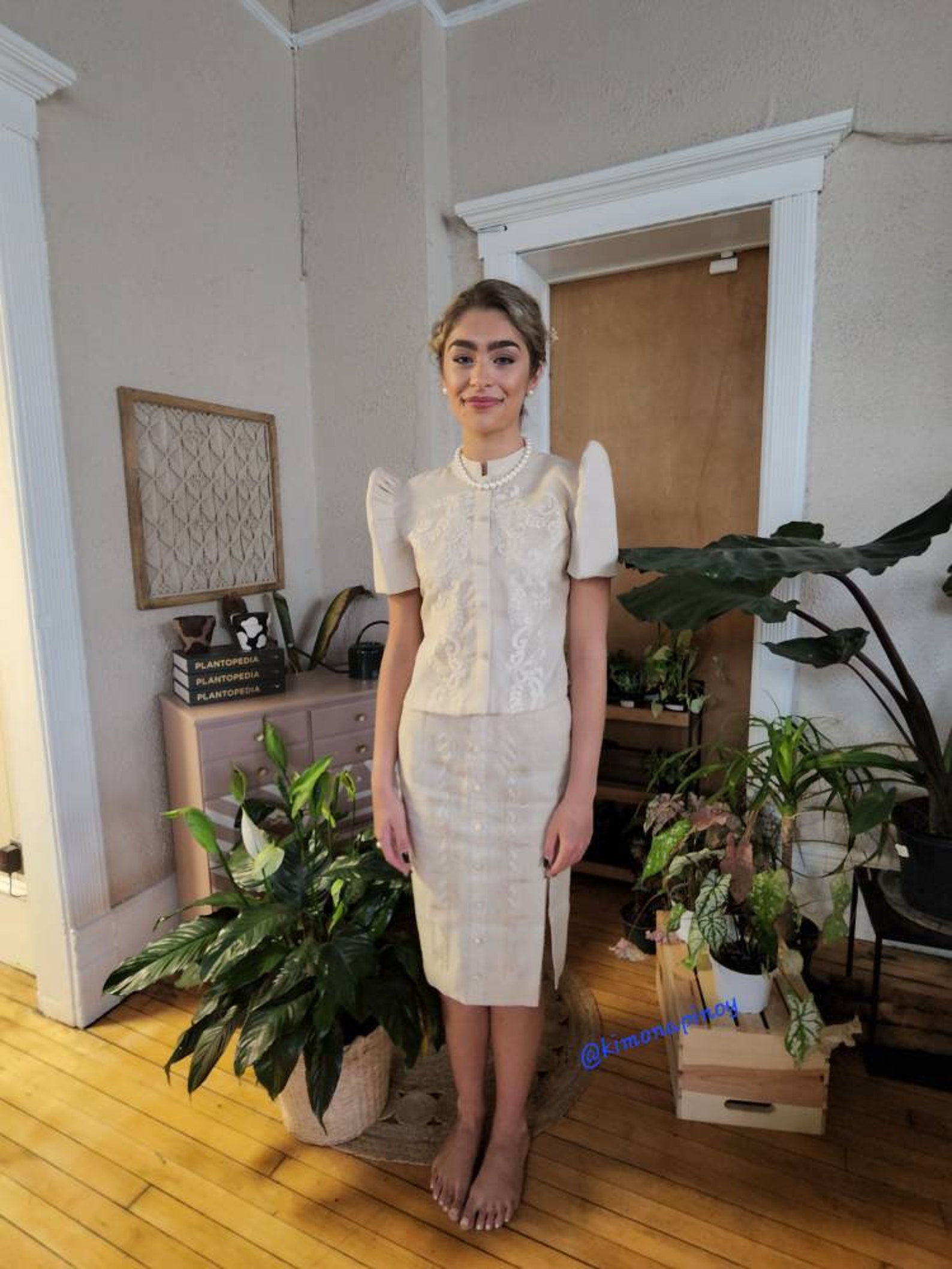 Modern Filipiniana Top Only, Pinya Cocoon, Philippine Fabric Blouse ...