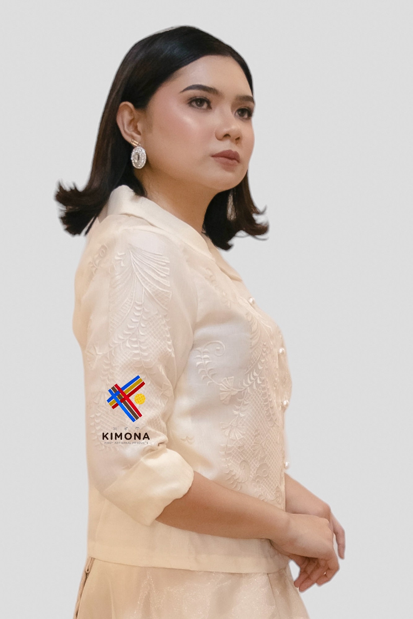 Modern Filipiniana Top Only, Pinya Cocoon, Philippine Fabric Blouse ...