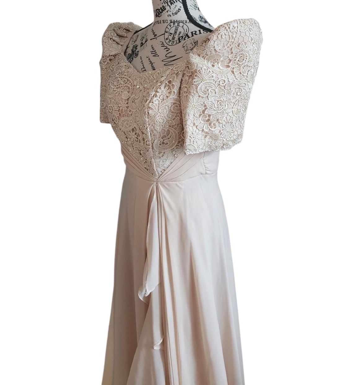 Modern Filipiniana Dress, Philippines, Formal Wear, Lace Accent, for ...