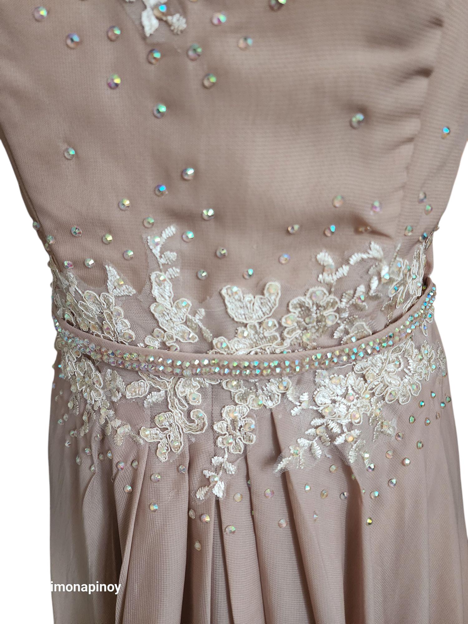 Modern Filipiniana Dress, Philippines, Formal Wear, Lace Accent, for ...