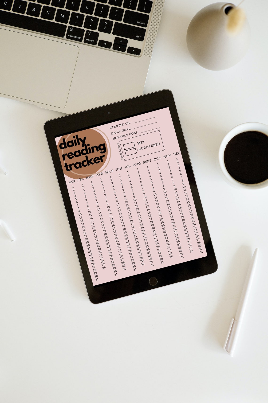 Reading Tracker Daily and Monthly DIGITAL FILE - Etsy