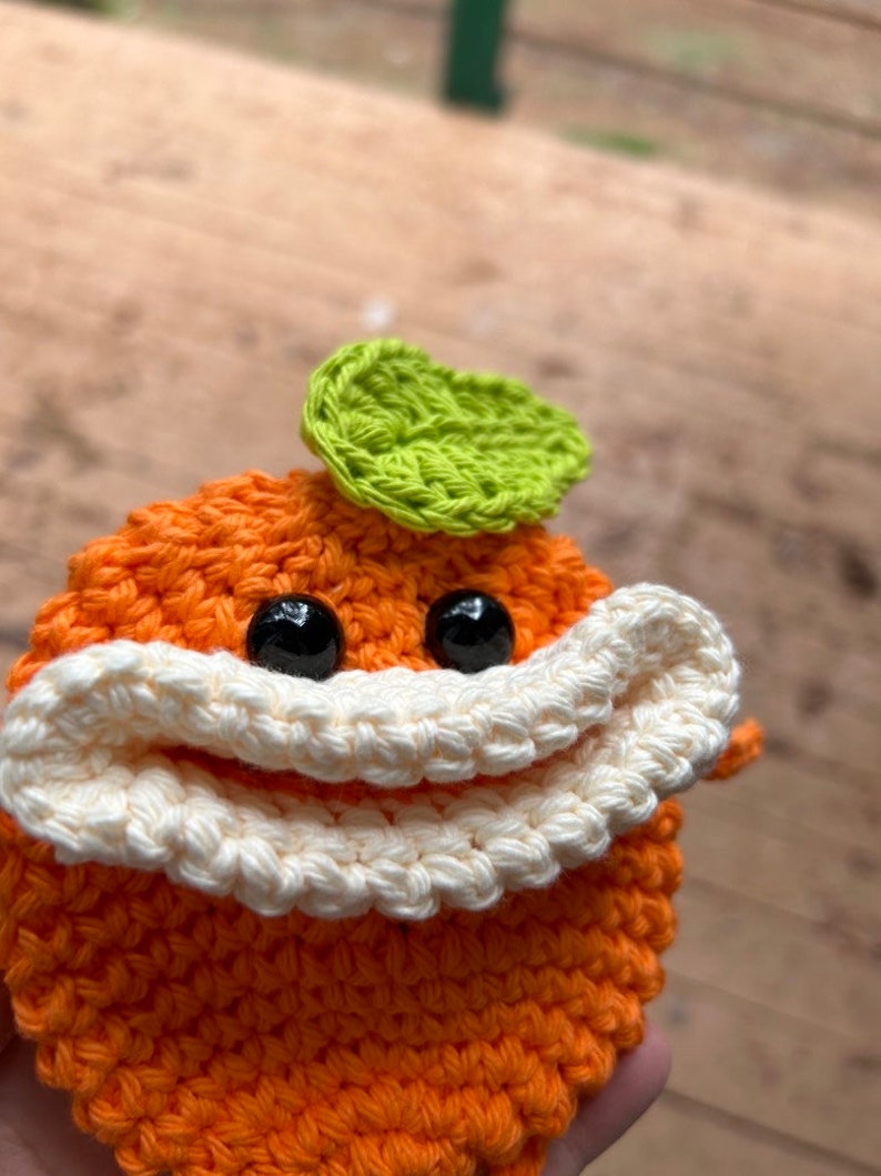 Crochet Orange Key Holder - Key Case - Key Chain - Key Accessories ...