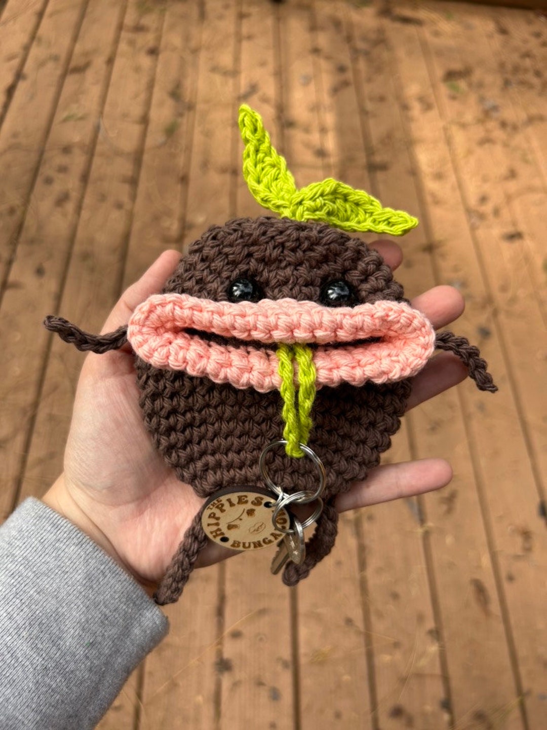 Crochet Potato Key Holder- Key Case - Crochet Amigurumi Keychain ...