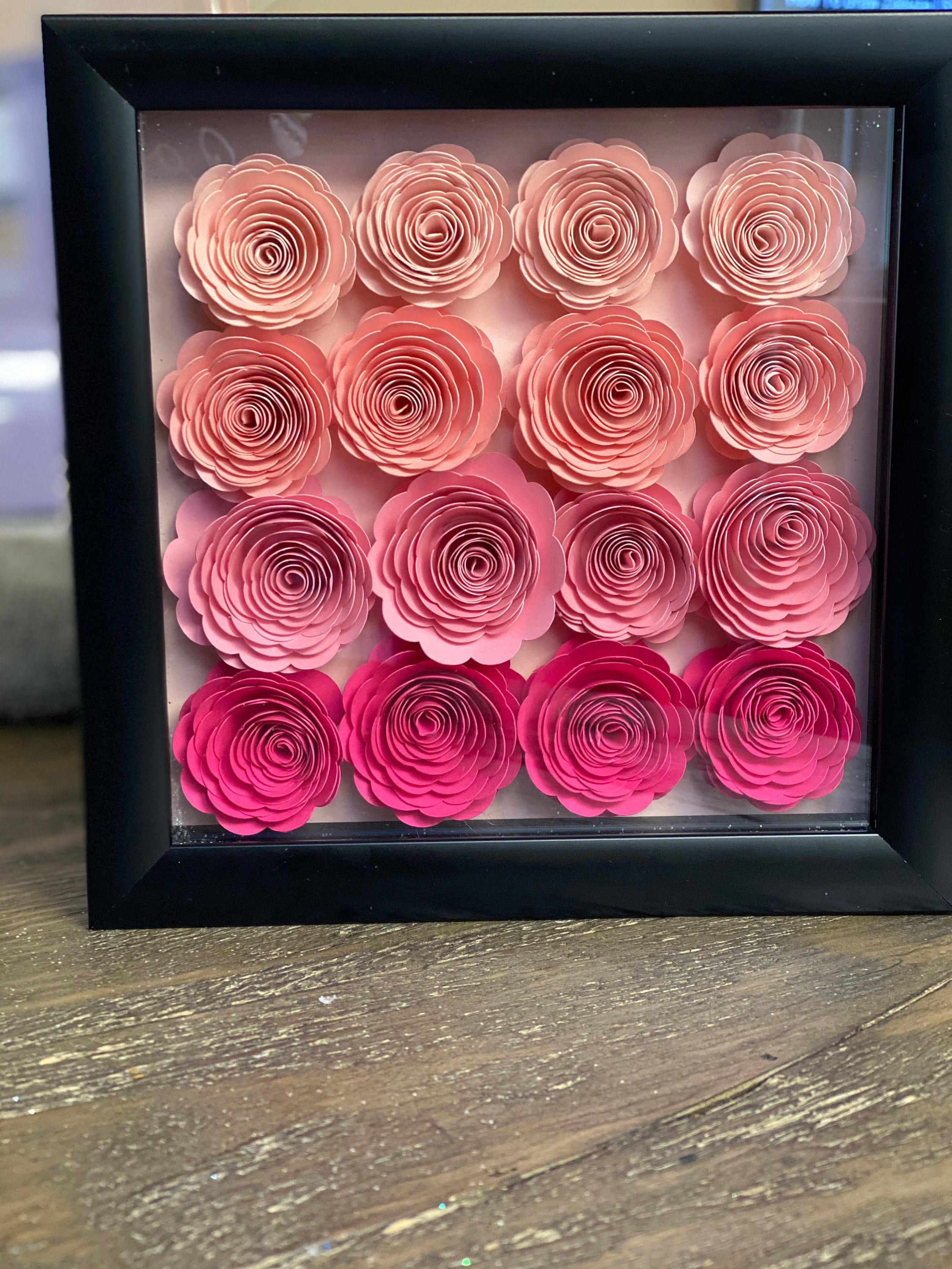 Pink Floral Shadow Box - Etsy