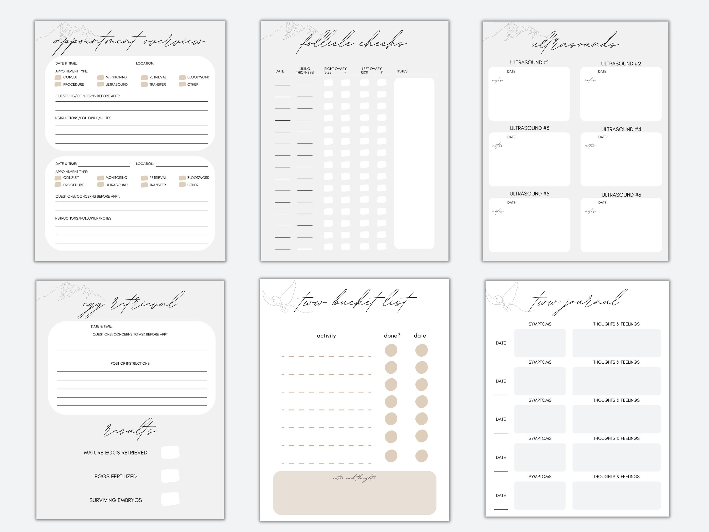 IVF Digital Planner | IVF Printable Journal | Infertility Journal | IVF ...