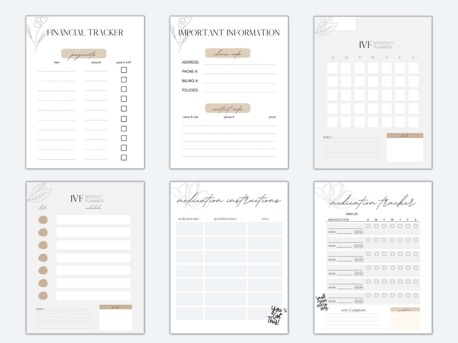 IVF Digital Planner | IVF Printable Journal | Infertility Journal | IVF ...