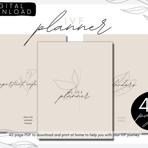 IVF Digital Planner IVF Printable Journal Infertility - Etsy