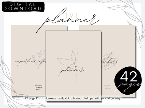 IVF Digital Planner IVF Printable Journal Infertility - Etsy