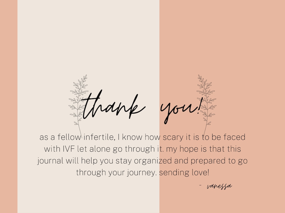 Boho IVF Planner Digital IVF Journal Printable Infertility - Etsy