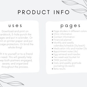 IVF Digital Planner | IVF Printable Journal | Infertility Journal | IVF ...