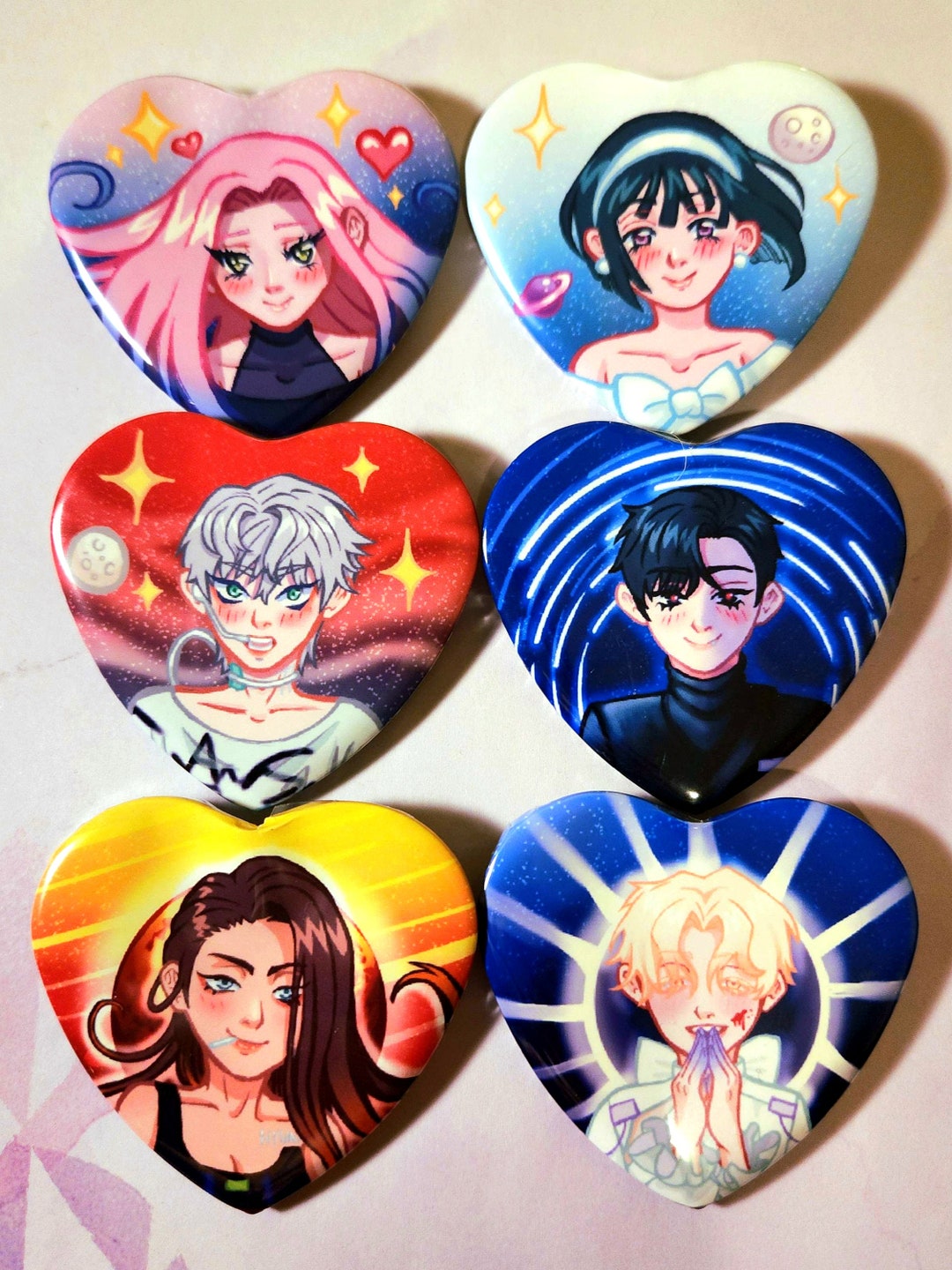 Alien Stage (ALNST) || 2.25" Heart Shaped Buttons - Etsy