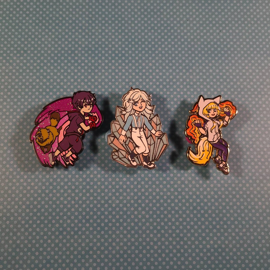 Kemono Jihen (kabane, Akira, and Kon) || 2" Inch Hard Enamel Pins - Etsy