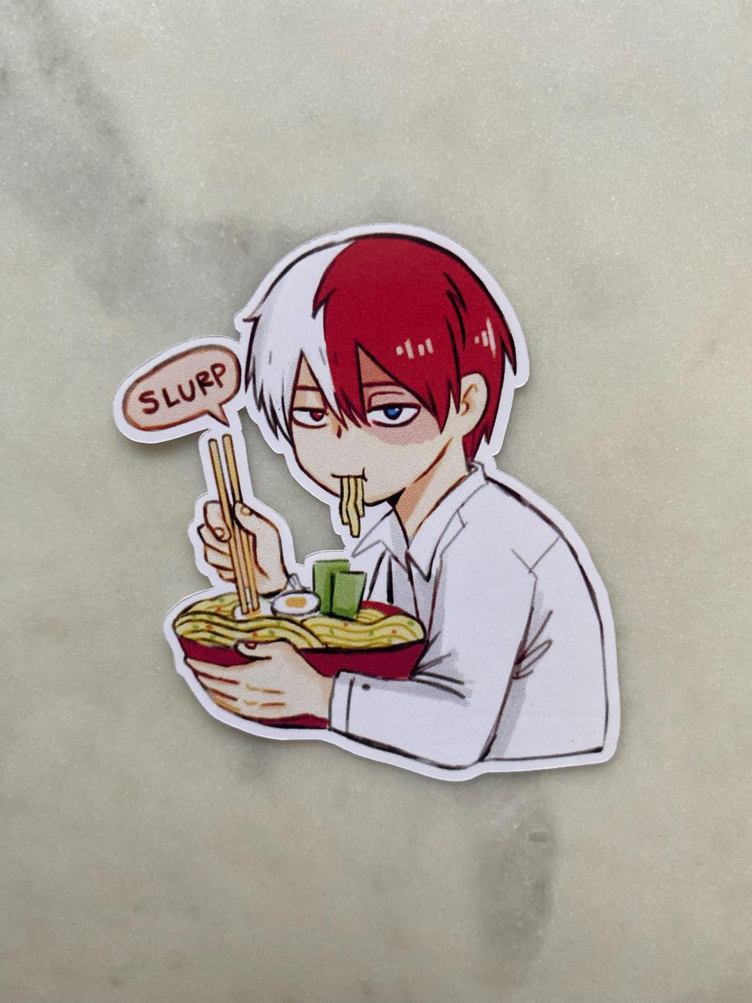 MHA Shoto Todoroki Ramen Sticker - Etsy