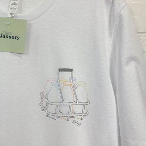 Milk Bottle T-shirt, Milk Delivery Man Shirt, Graphic Tee, Unisex T ...