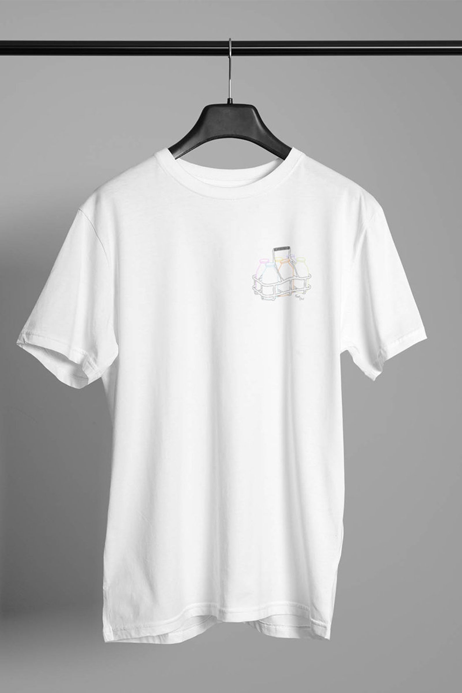 Milk Bottle T-shirt Milk Delivery Man Shirt Graphic Tee - Etsy