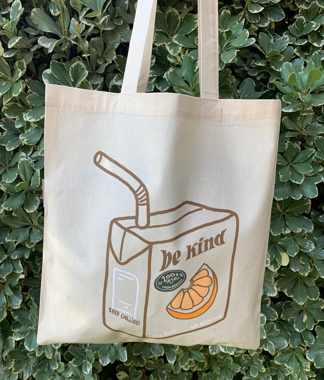 Juice Box Tote, Graphic Tote, Fruit Tote - Etsy