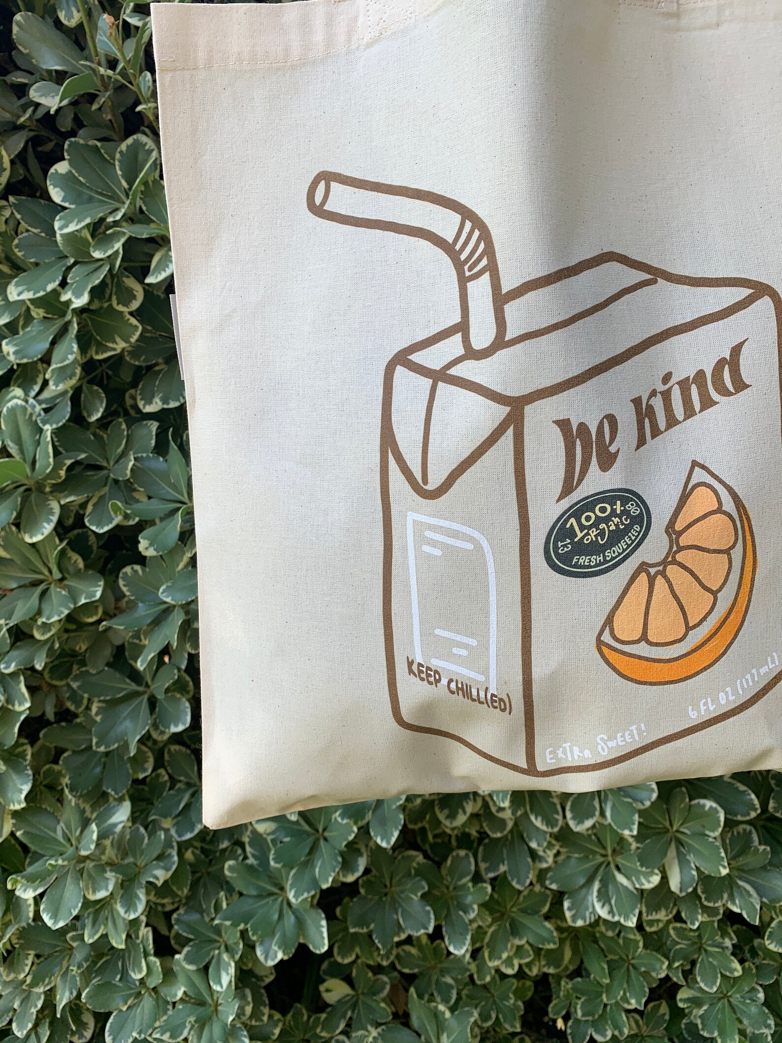 Juice Box Tote, Graphic Tote, Fruit Tote - Etsy