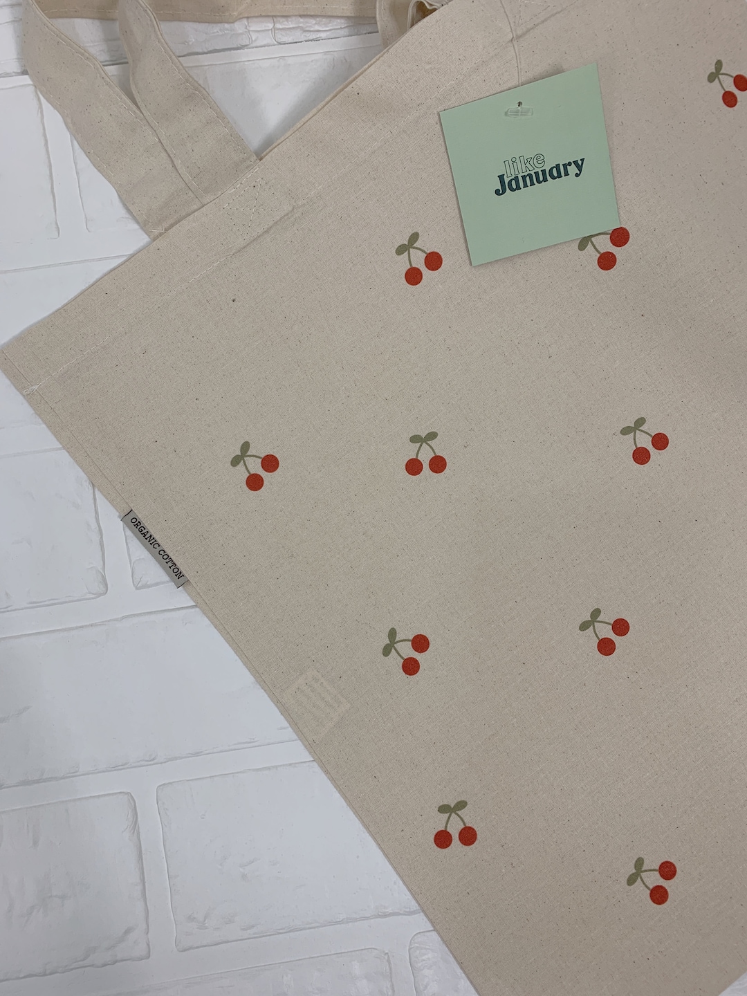 Cherry Tote, Graphic Canvas Tote, Fruit Tote, Cute Cherries Tote - Etsy