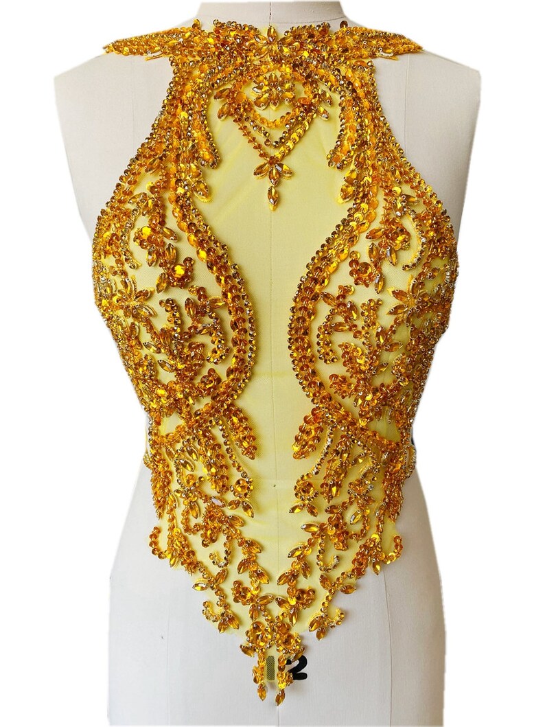 Super Sparkling Rhinestone Applique, Dance Costumes Crystal Bodice ...