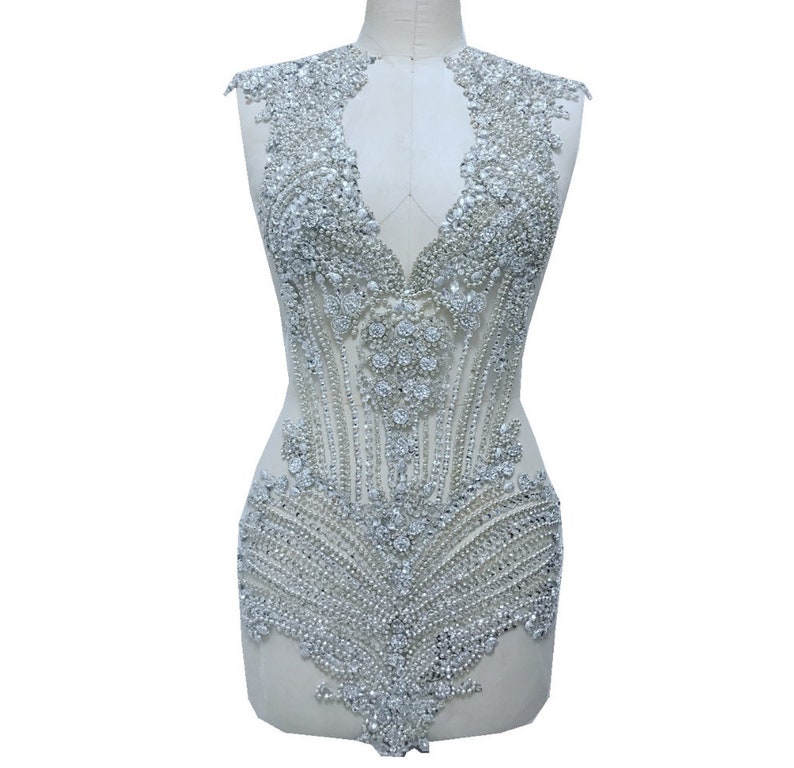 Sparkling Rhinestone Applique, Dance Costumes Crystal Bodice, Bridal ...
