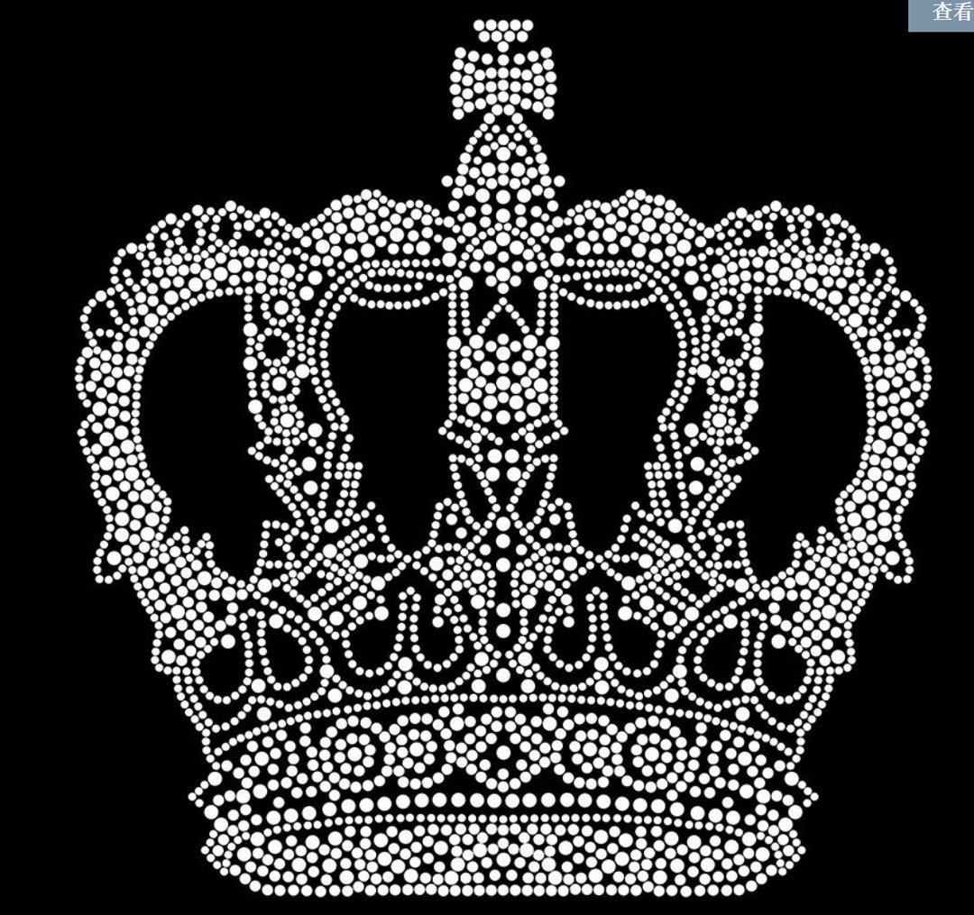 2625cm Crown Rhinestone Transfer Bling Hot Fix Iron on Patch Motif ...