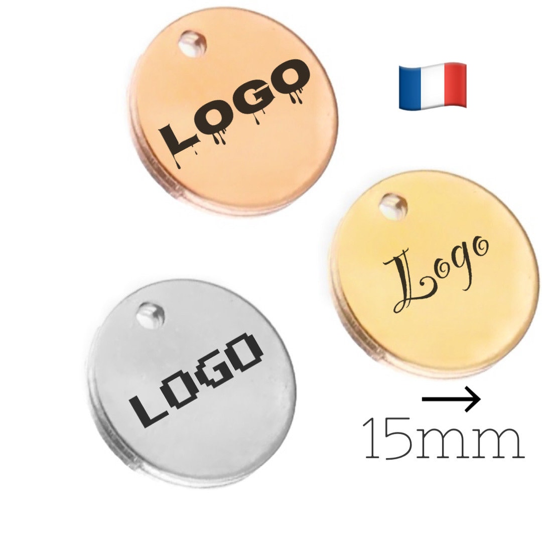 LOT 15mm Medallions, Engraved Medals, Logo Engraved Charms ...