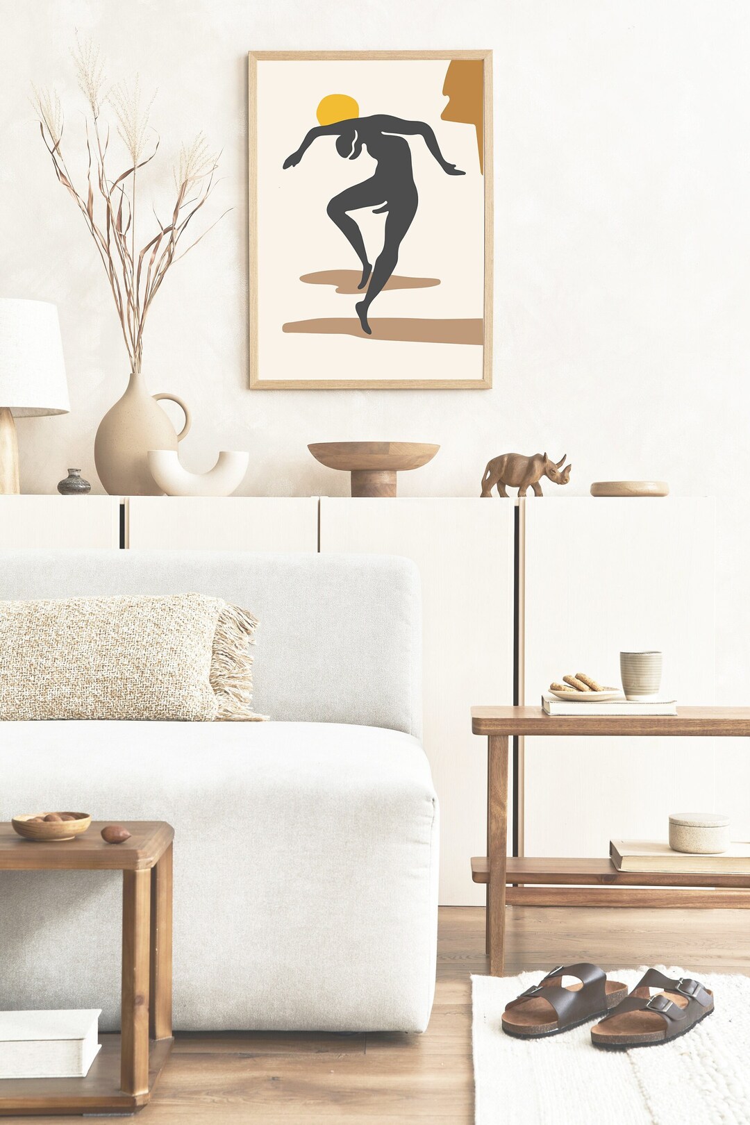 Abstract Man Art Print Matisse Male Boho Neutral Colors Digital Printable Wall Hanging Decor ...