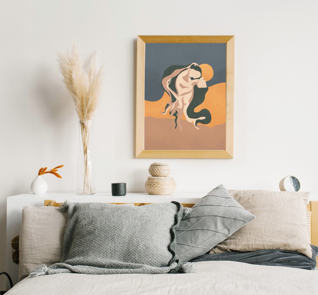 Couple Art Lovers Fine Art Print Lovers Embrace Sensual - Etsy