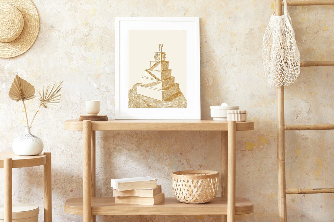 Pyramid Wall Decor, Ancient Art Download | Historic Pyramid Wall Art ...