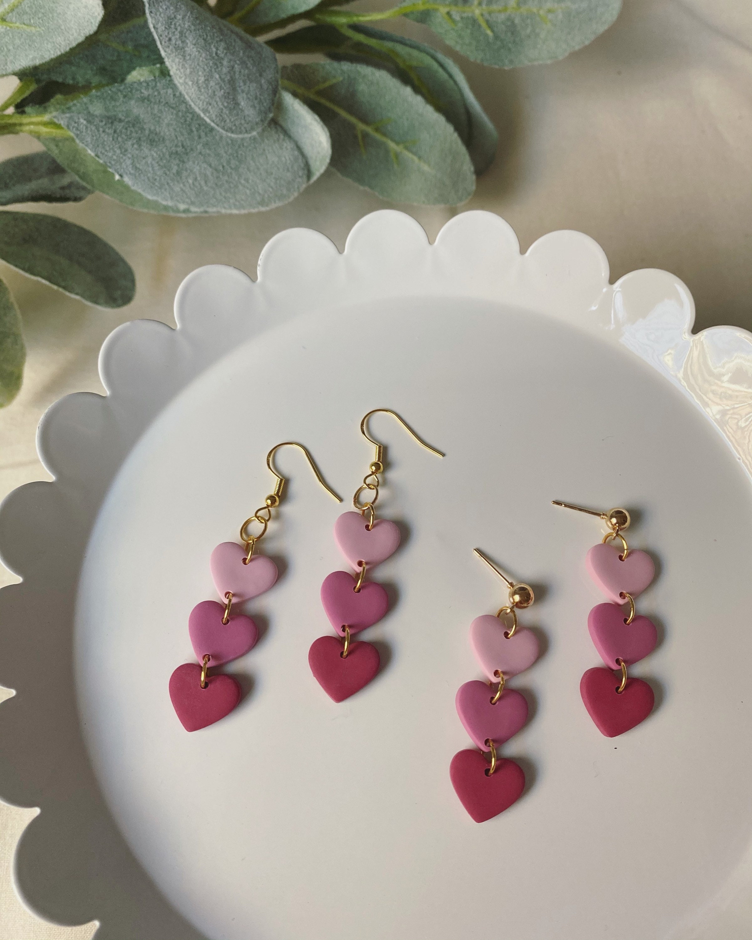 Valentines Day Collection Clay Earrings Polymer Clay Etsy