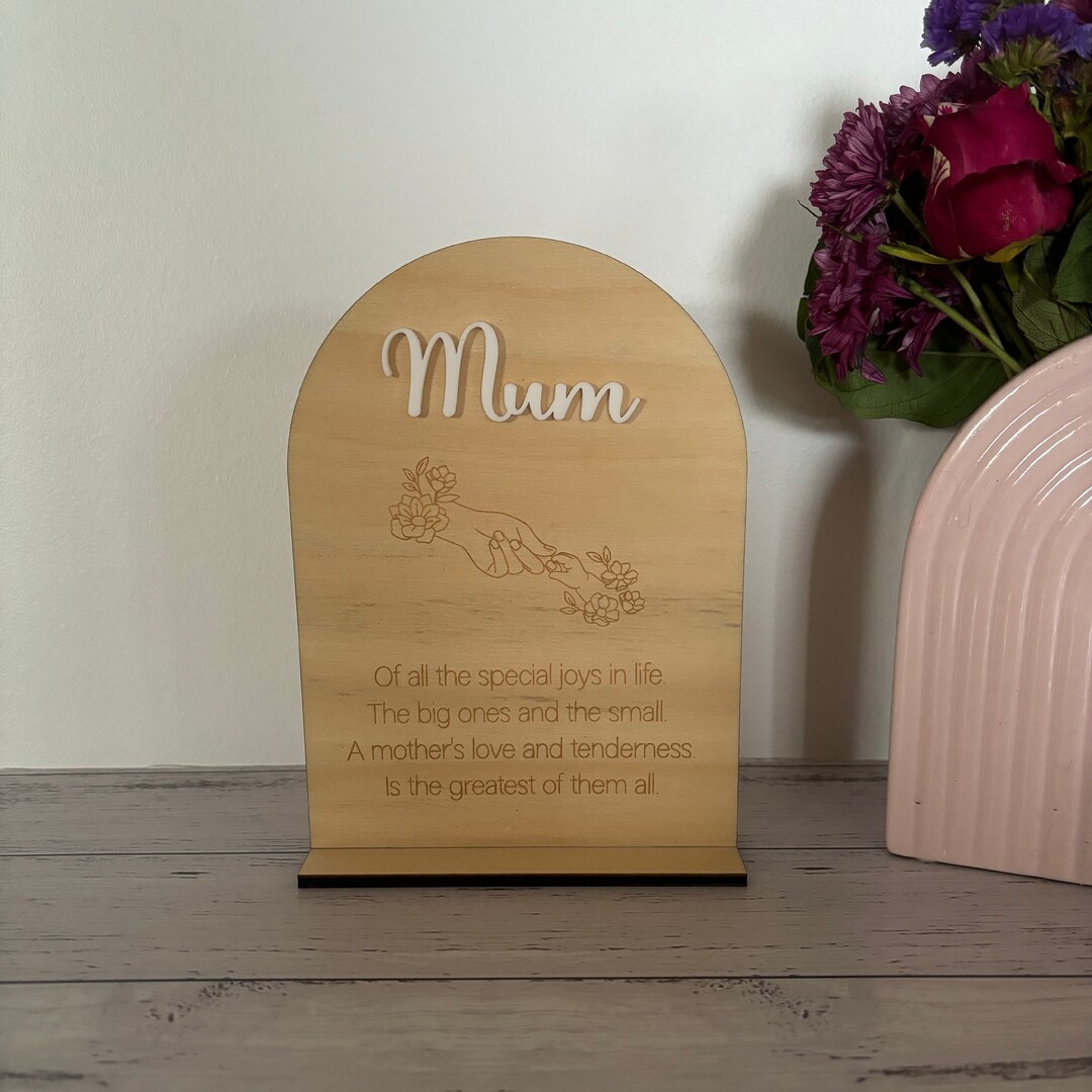 Mum Heartfelt Poem Plaque - Etsy