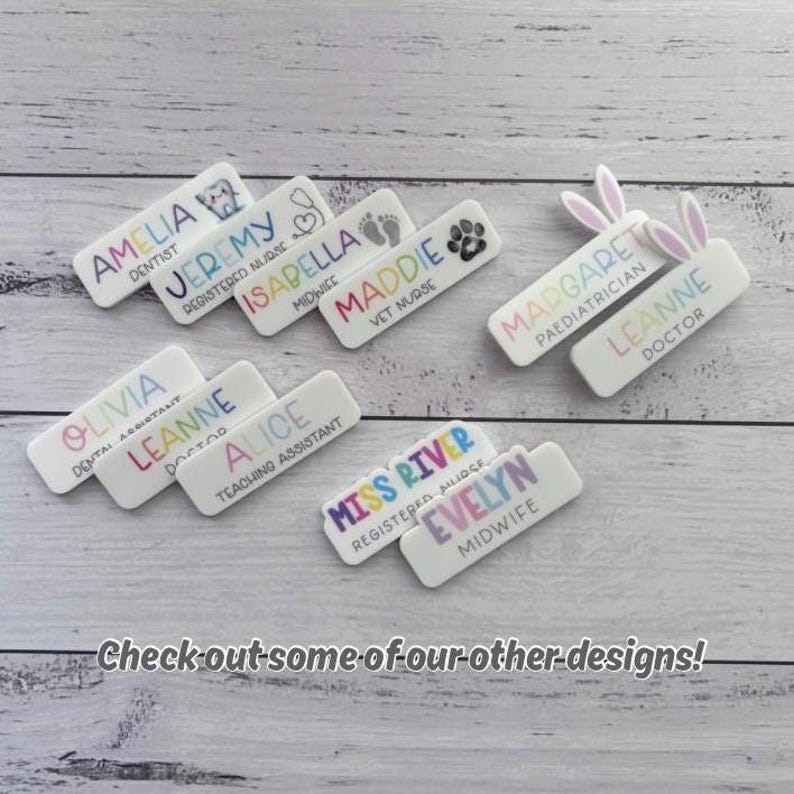 Personalised Acrylic Name Badge - Etsy Australia