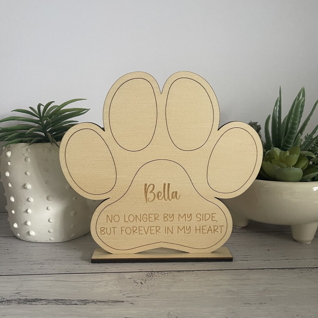 Pet Paw Print Memorial Plaque - Etsy