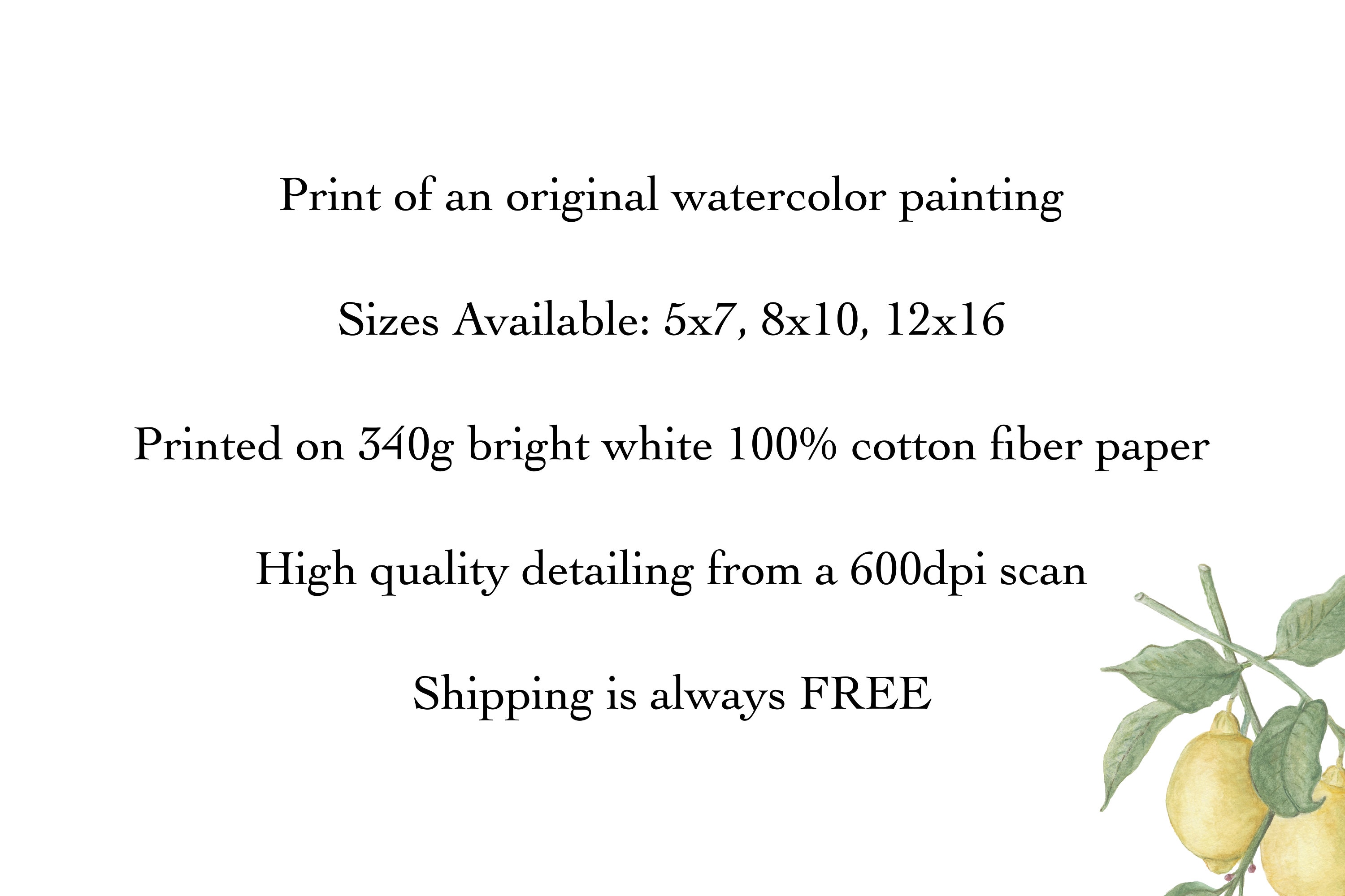 Lemon Tree Watercolor Print Botanical Fruit Wall Art Citrus - Etsy