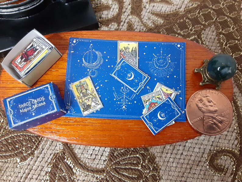 Miniature Tarot Cards Made to Order Major Arcana With Tarot - Etsy