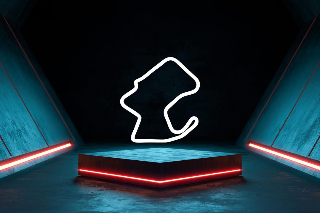 Laguna Seca Racetrack Track Outline Vinyl Decal - Racing Enthusiast ...