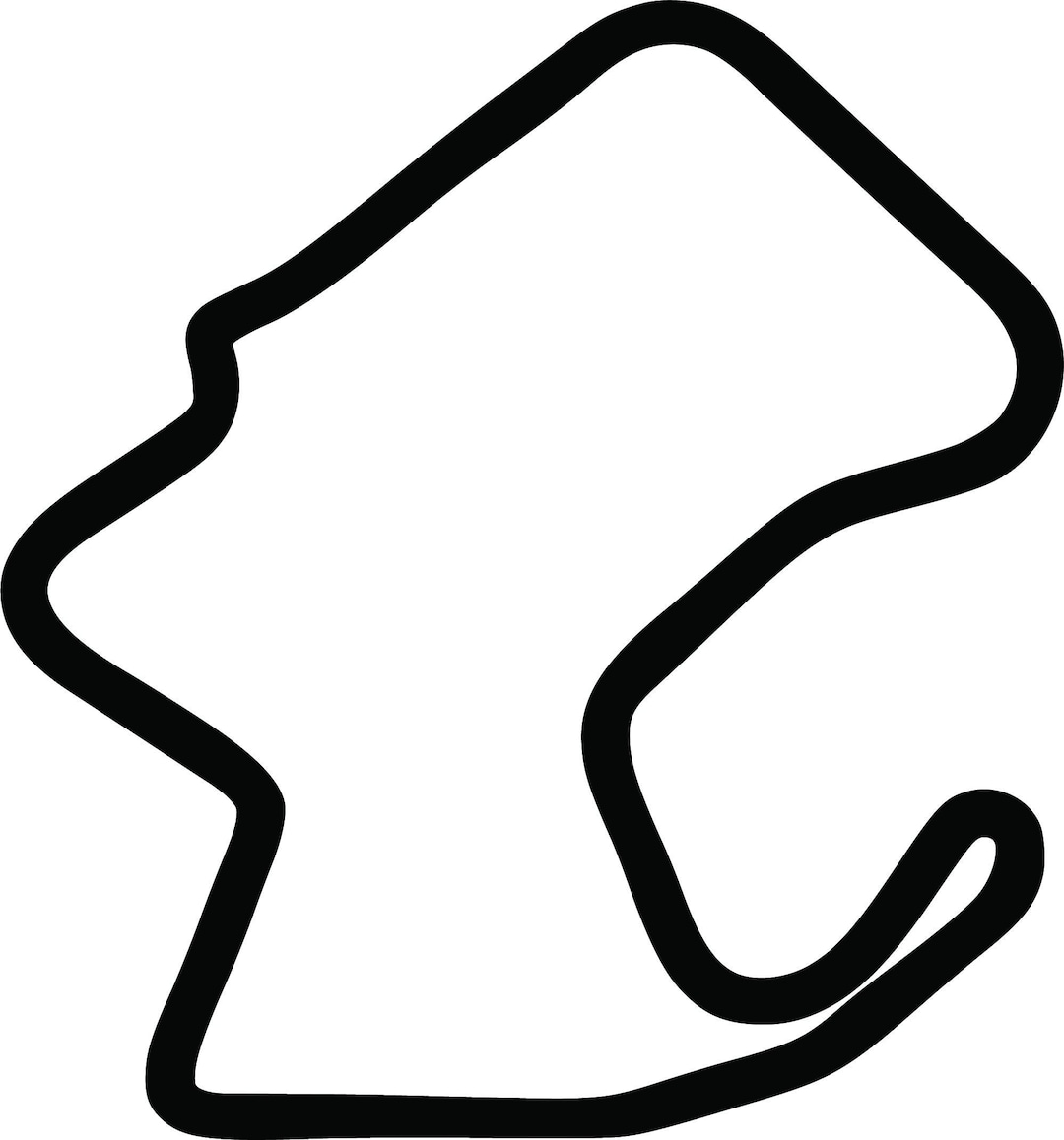 Laguna Seca Racetrack Track Outline SVG Cut File Digital Download - Etsy