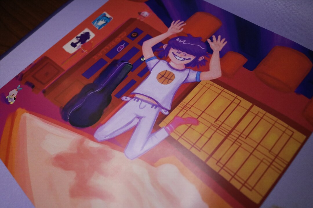 Gorillaz Noodle Print inspired Paper Print 10 X 10 Noodle Gorillaz ...