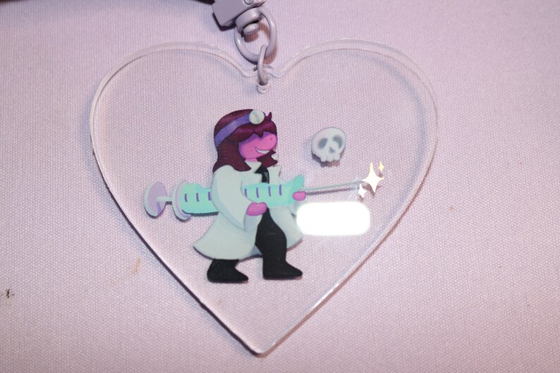 Deltarune Susie Clear Double Sided Keychain Charm 3 Inch Acrylic ...