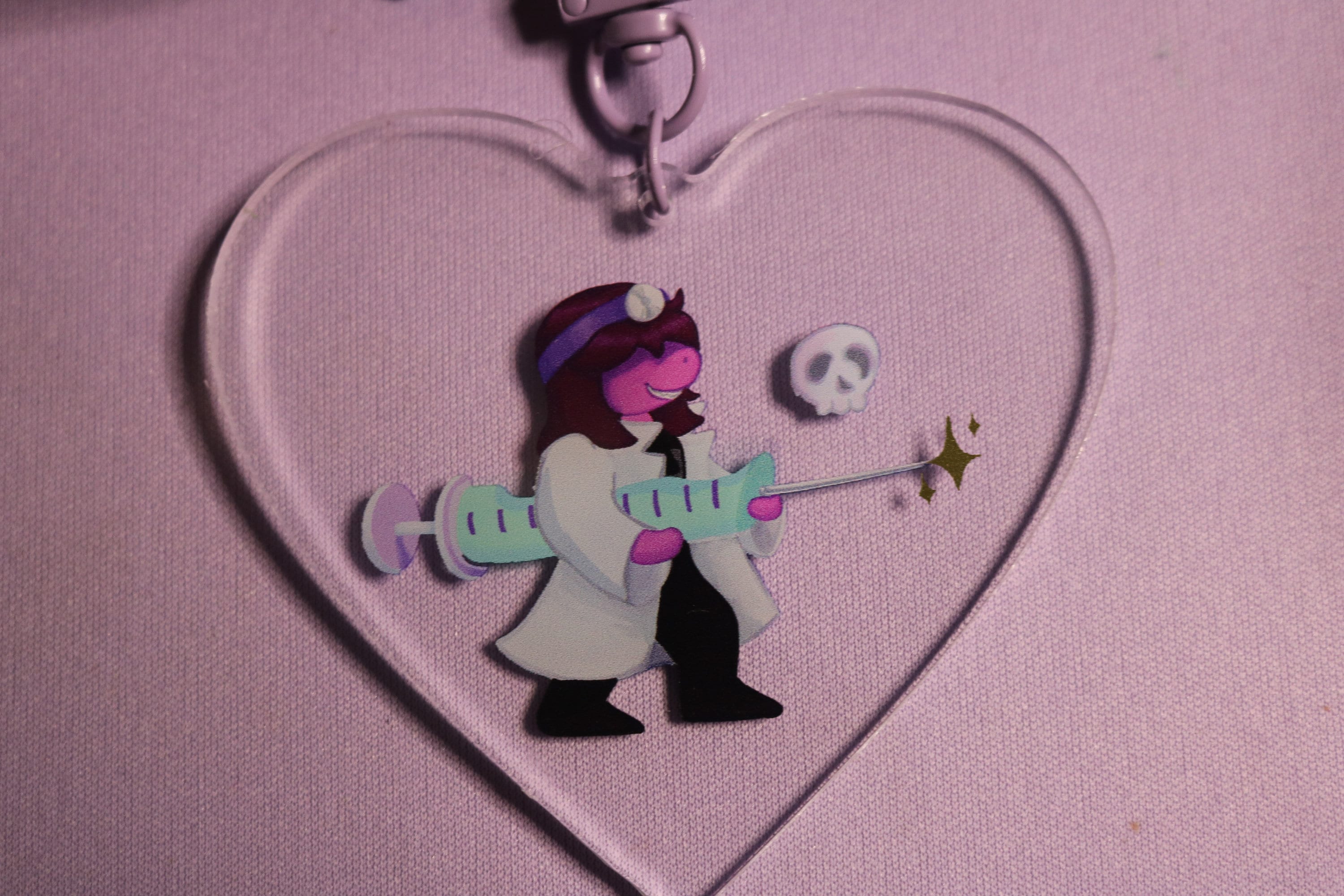 Deltarune Susie Clear Double Sided Keychain Charm 3 Inch Acrylic ...