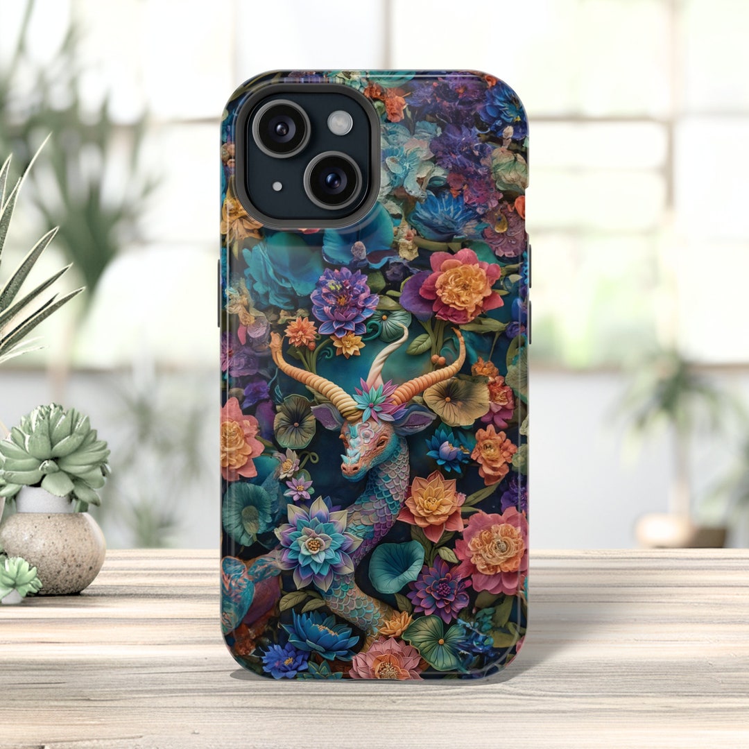 Colorful Rainbow Dragon | 3D Embroidery Look | Impact-resistant Phone ...