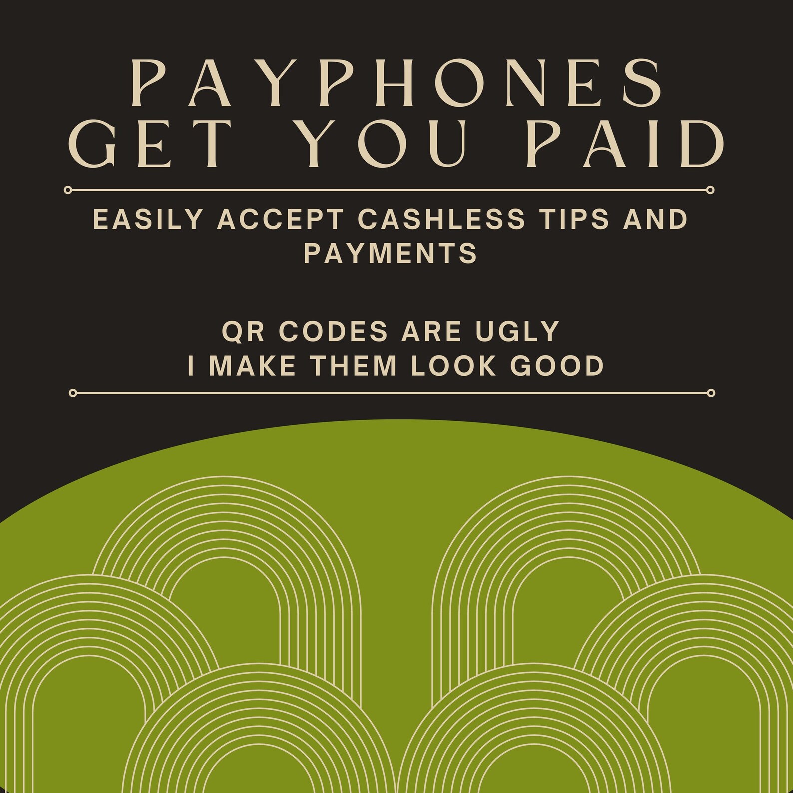 Art Deco Pattern Custom Printed Phone Case, QR Code Payment Ready ...