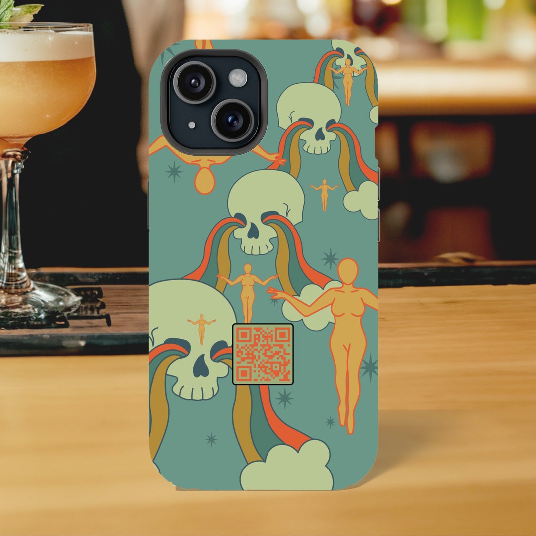 Custom QR Code Phone Case for Bartenders and Service Workers, Dive Bar ...