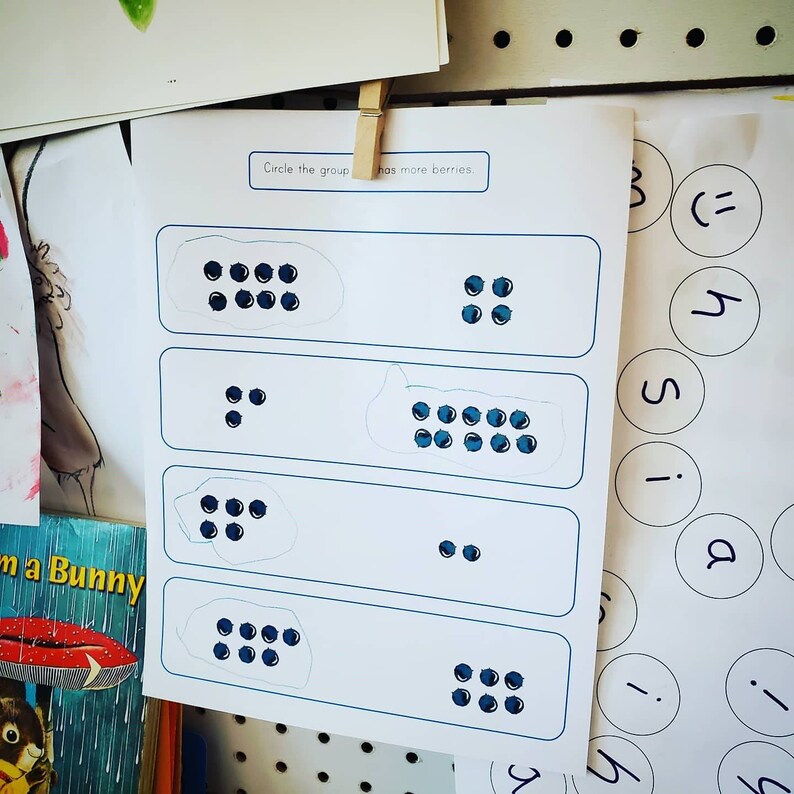 Blueberry Math Pre-k and K Printable PDF - Etsy