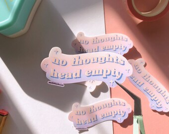 Empty Head Sticker - Etsy