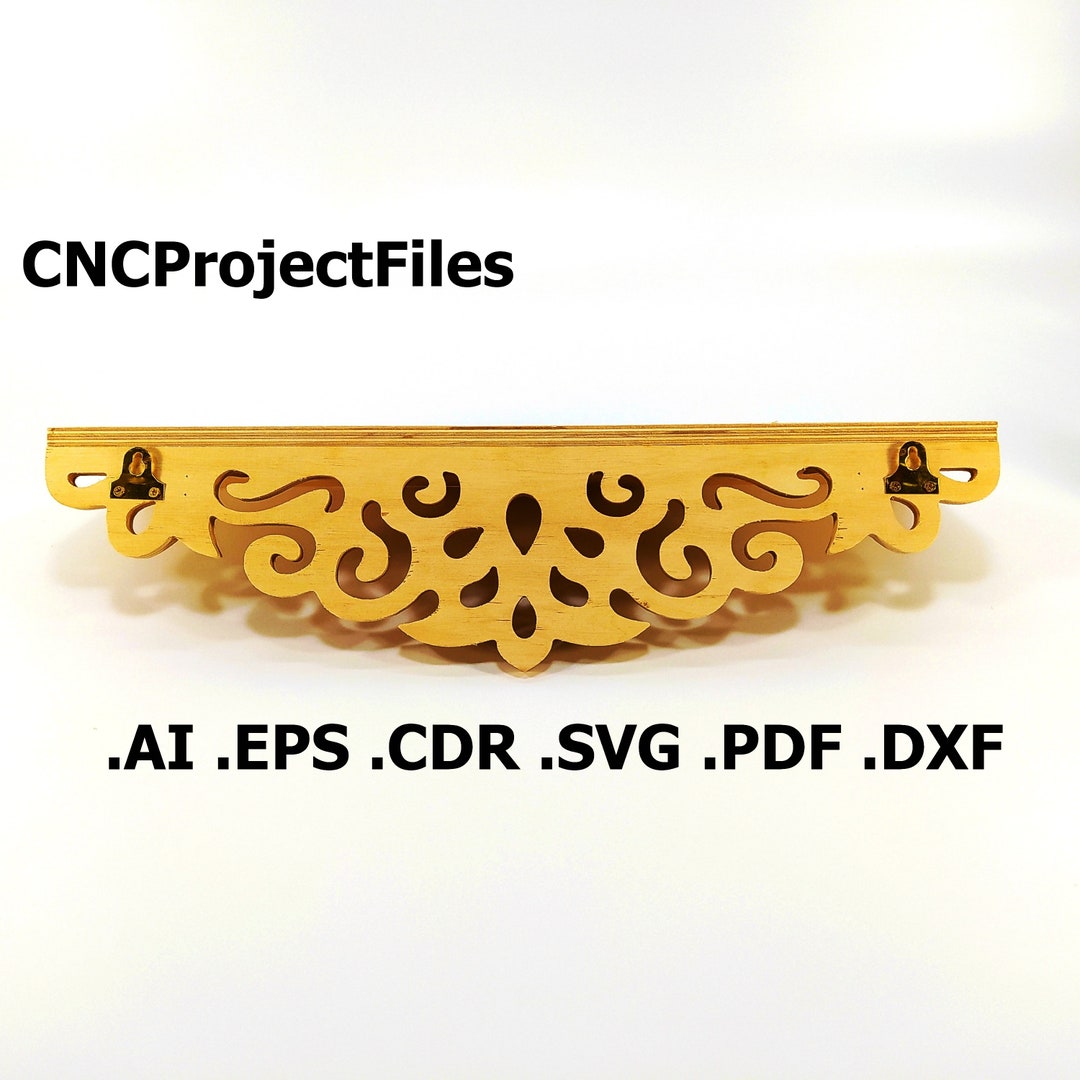 CNC Files for Wood. Decorative Shelf CNC Plans. Wood, Plywood Model Cnc ...