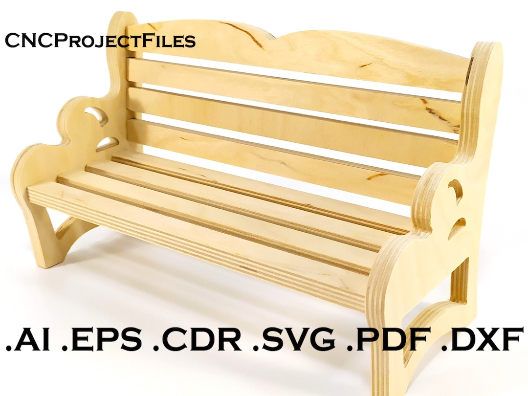 CNC Files for Wood. Decorative Bench CNC Plan. Wooden Plywood Model Cnc ...