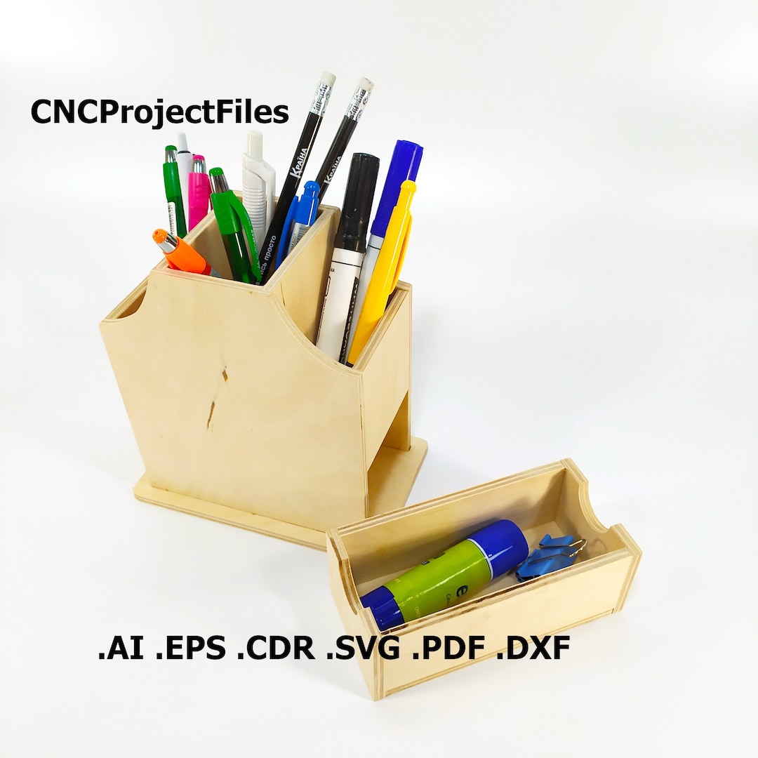 CNC Files for Wood. Desk Organizer CNC Plan. Wood, Plywood Model Cnc ...