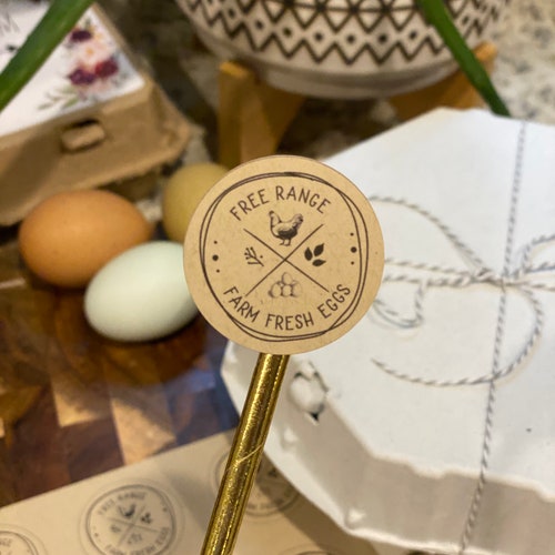Egg Stamp Yum Fresh Eggs Chickens Farmhousemaven | Etsy