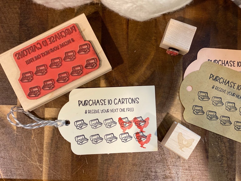 Purchase Cartons Stamp Loyalty Egg Carton Stamp Tag Stamp - Etsy